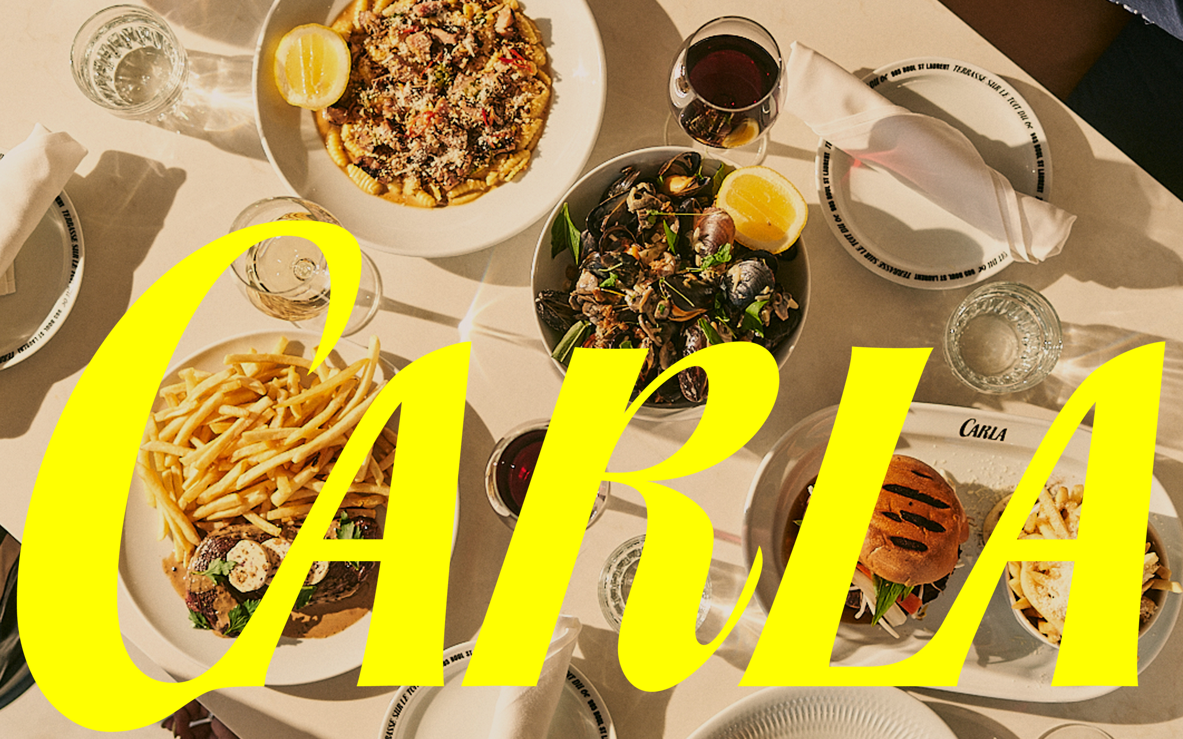 Terrasse Carla - Menu