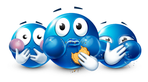 About Blue Emojis by Tanya Mau