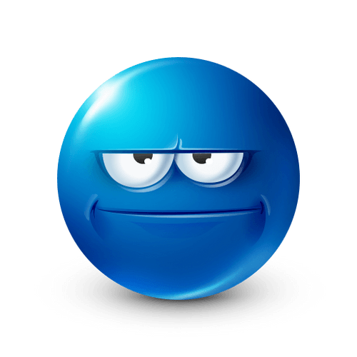 Uncertain / Shrug Blue Emoji