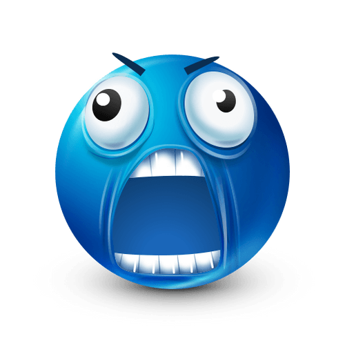 Roaring Angry Beast Blue Emoji