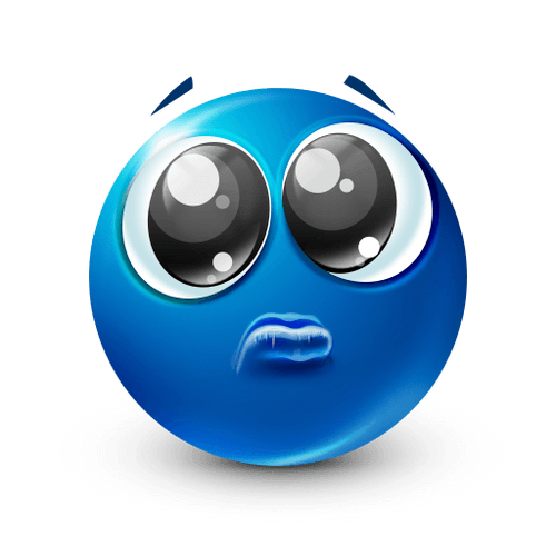 Sad Blue Emoji