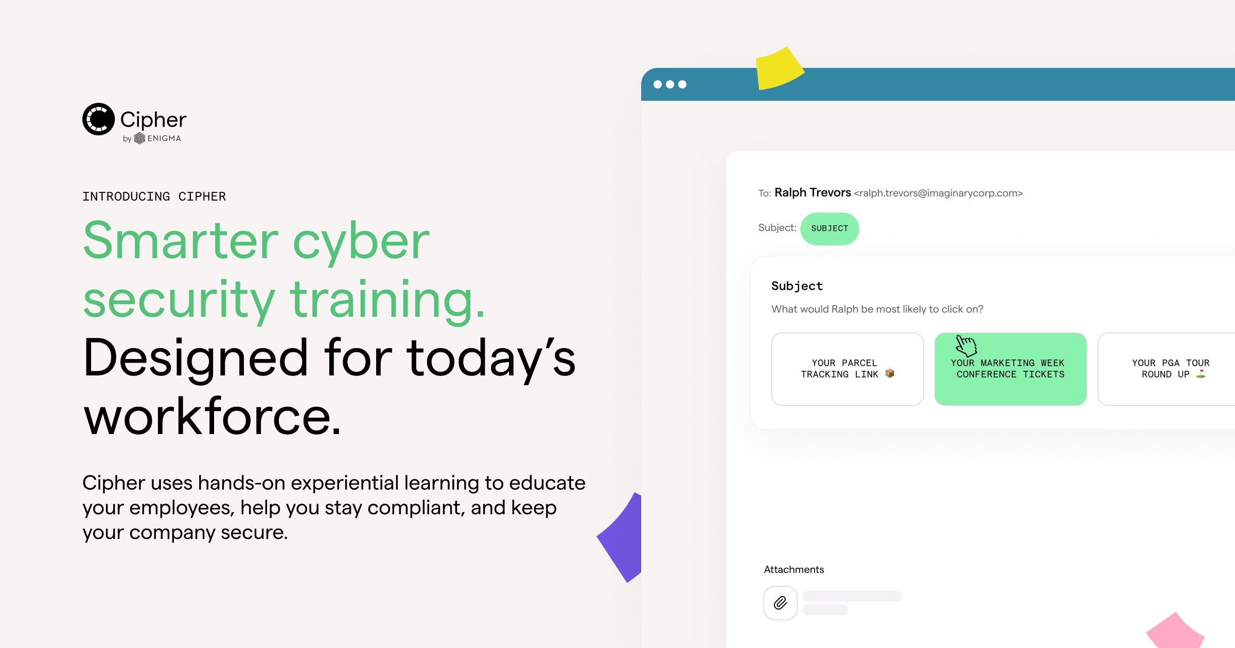 Modern Cybersecurity Awareness Training | Cipher by Enigma