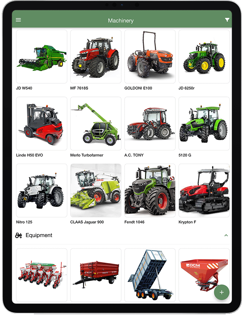 Agricultural machinery management via App | xFarm