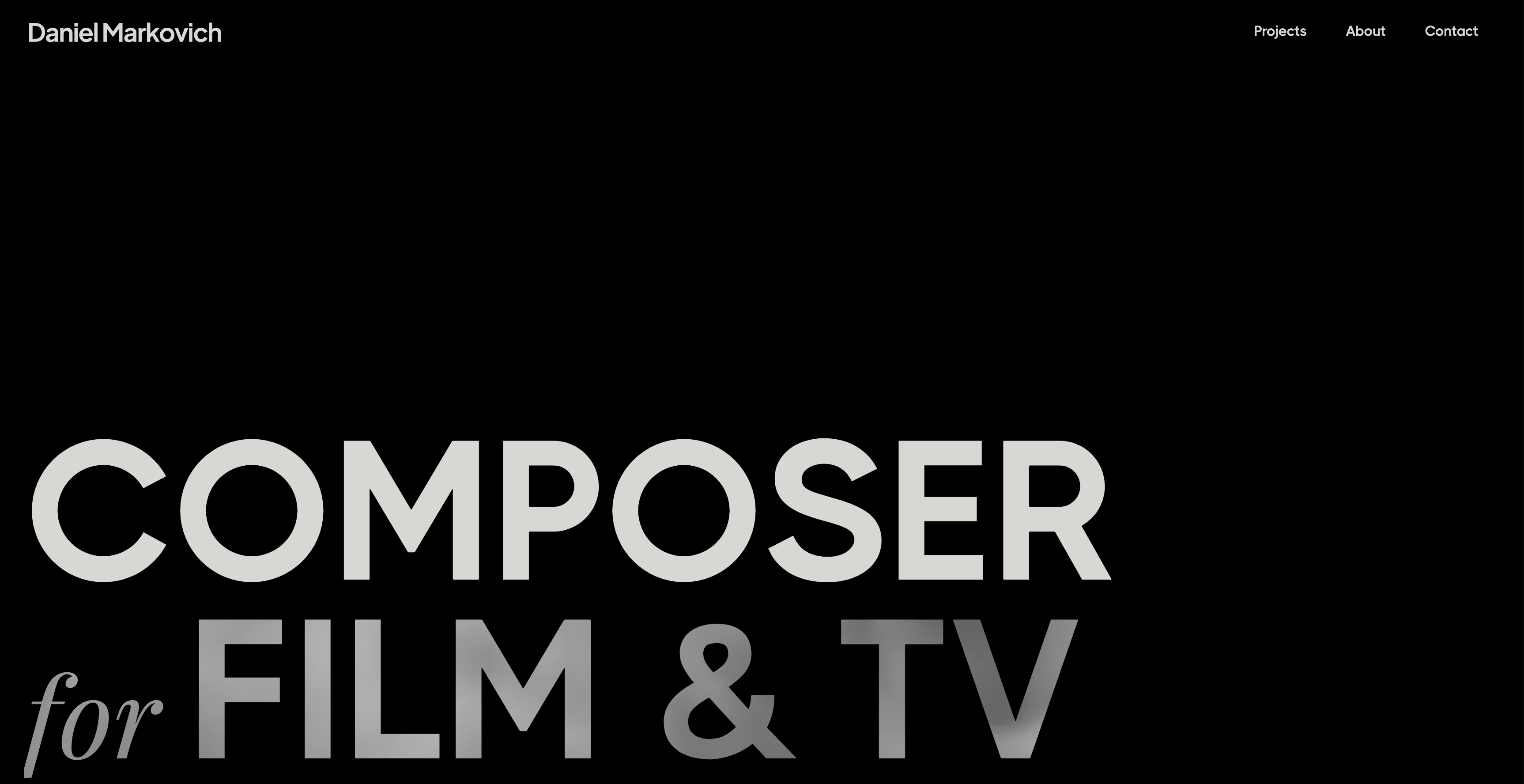 Daniel Markovich - Composer for Film & TV