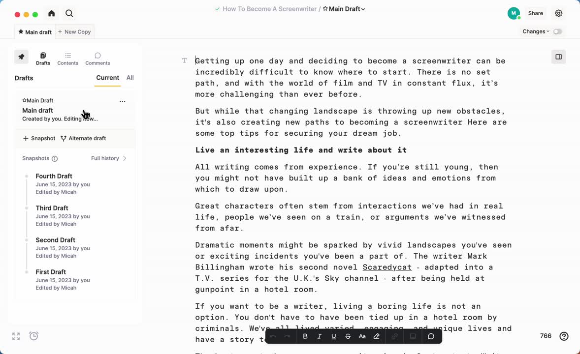 ButterDocs | Collaborative writing without the chaos.