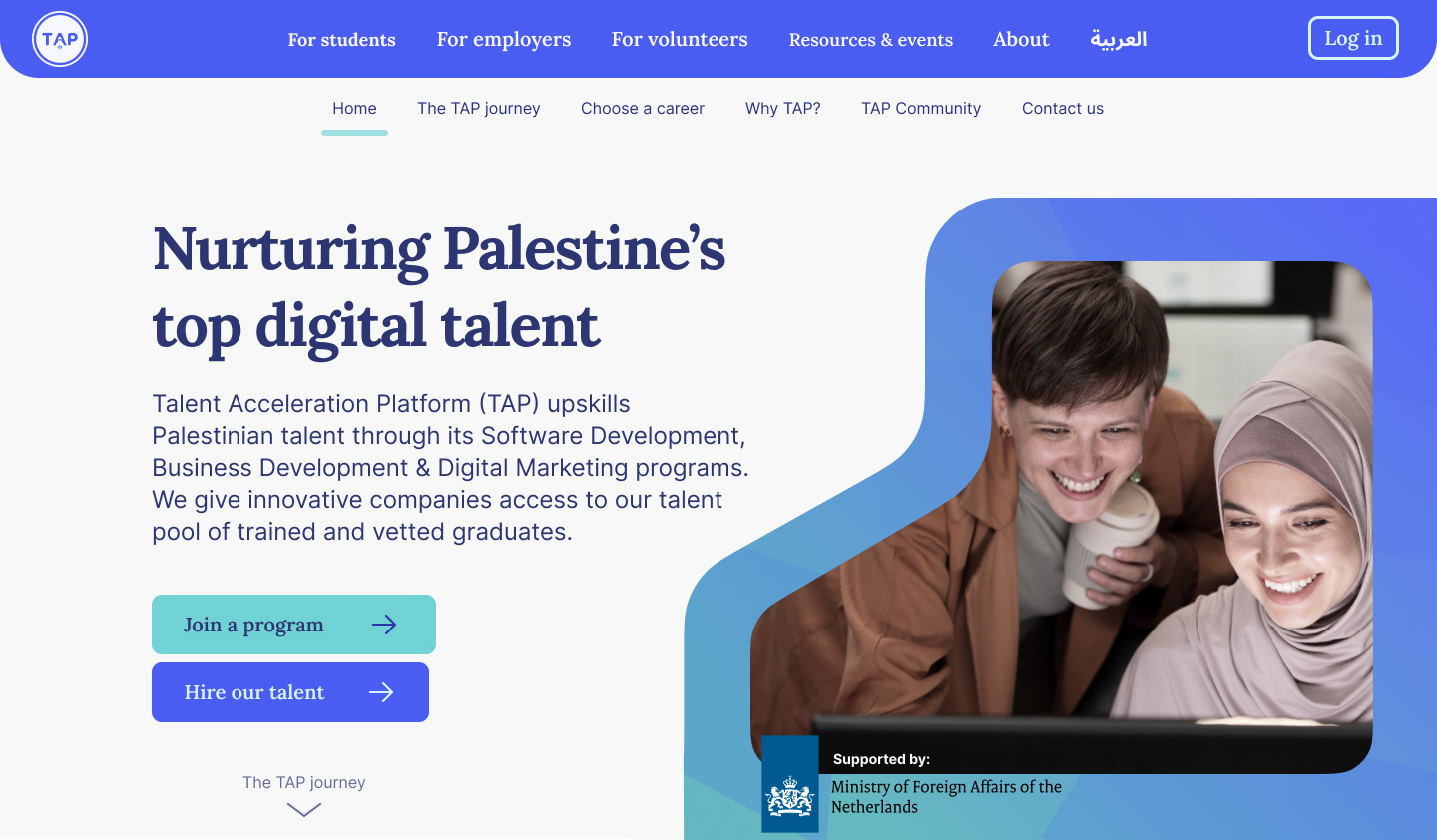 TAP Palestine | Life-changing upskilling programs