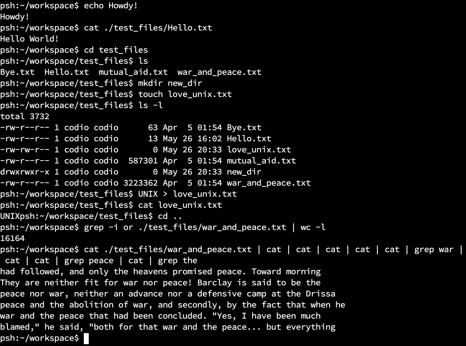 P Shell: A Command-line Interpreter with Control and Redirection ...