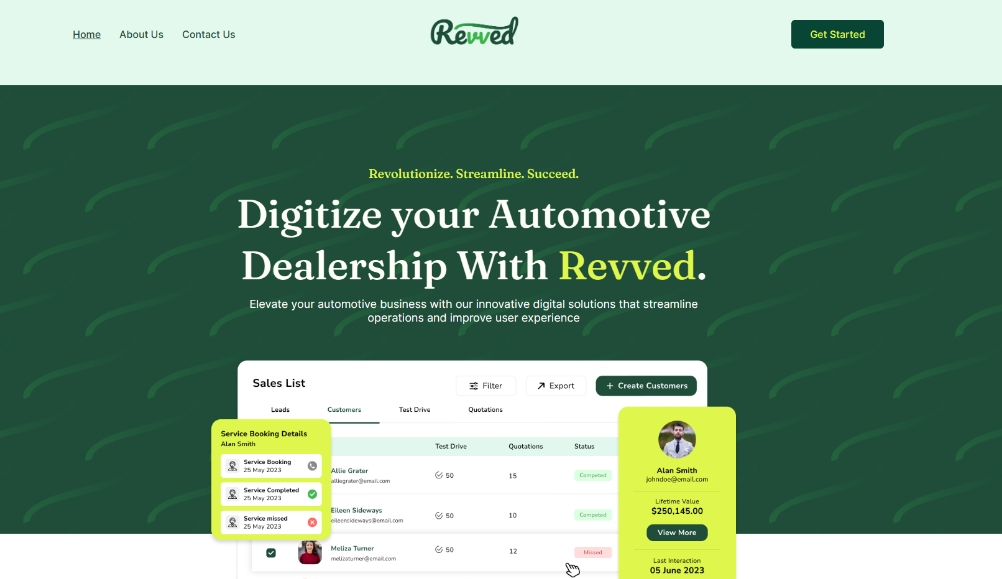 Revved - Digitize your Automotive Dealership With Revved
