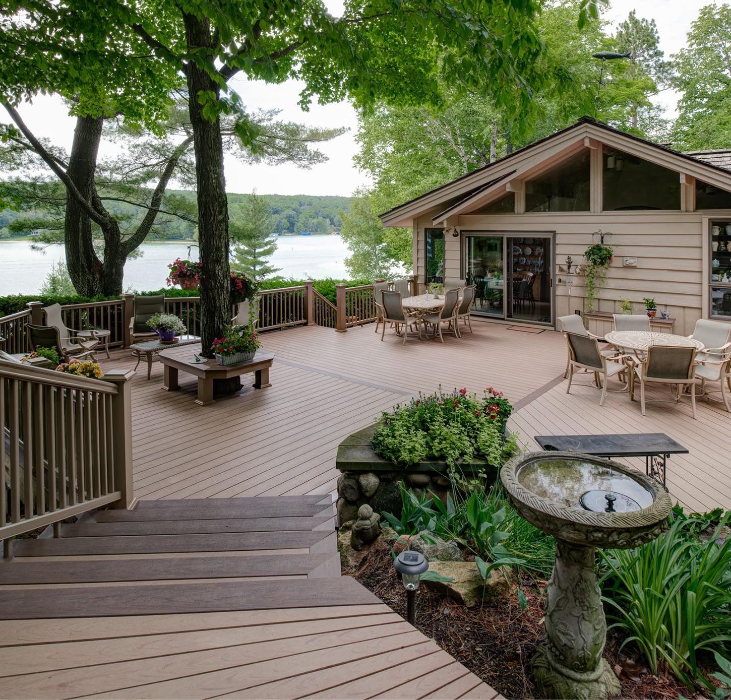 Multi-level Walloon Lake Deck
