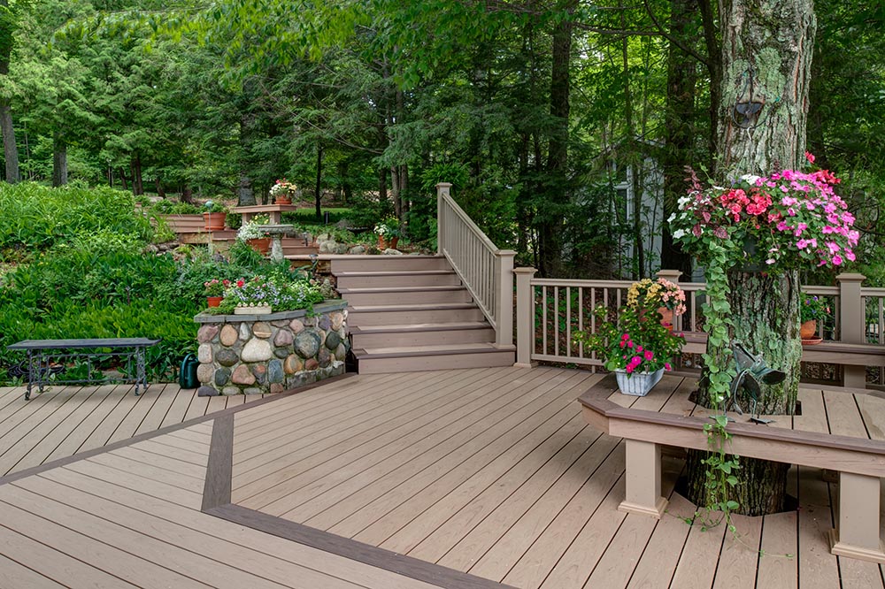 Multi-level Walloon Lake Deck