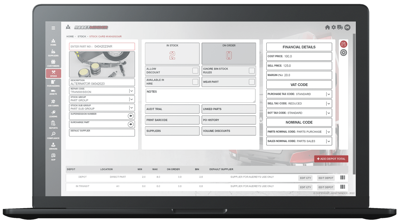 Workshop Maintenance Management - Assetminder