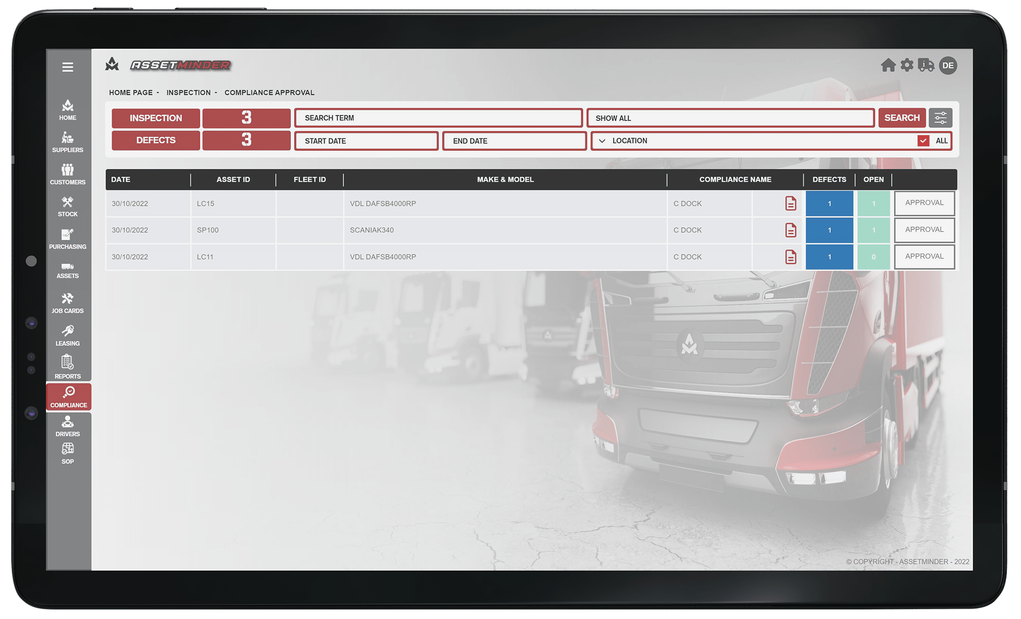 Fleet Maintenance Management - Assetminder