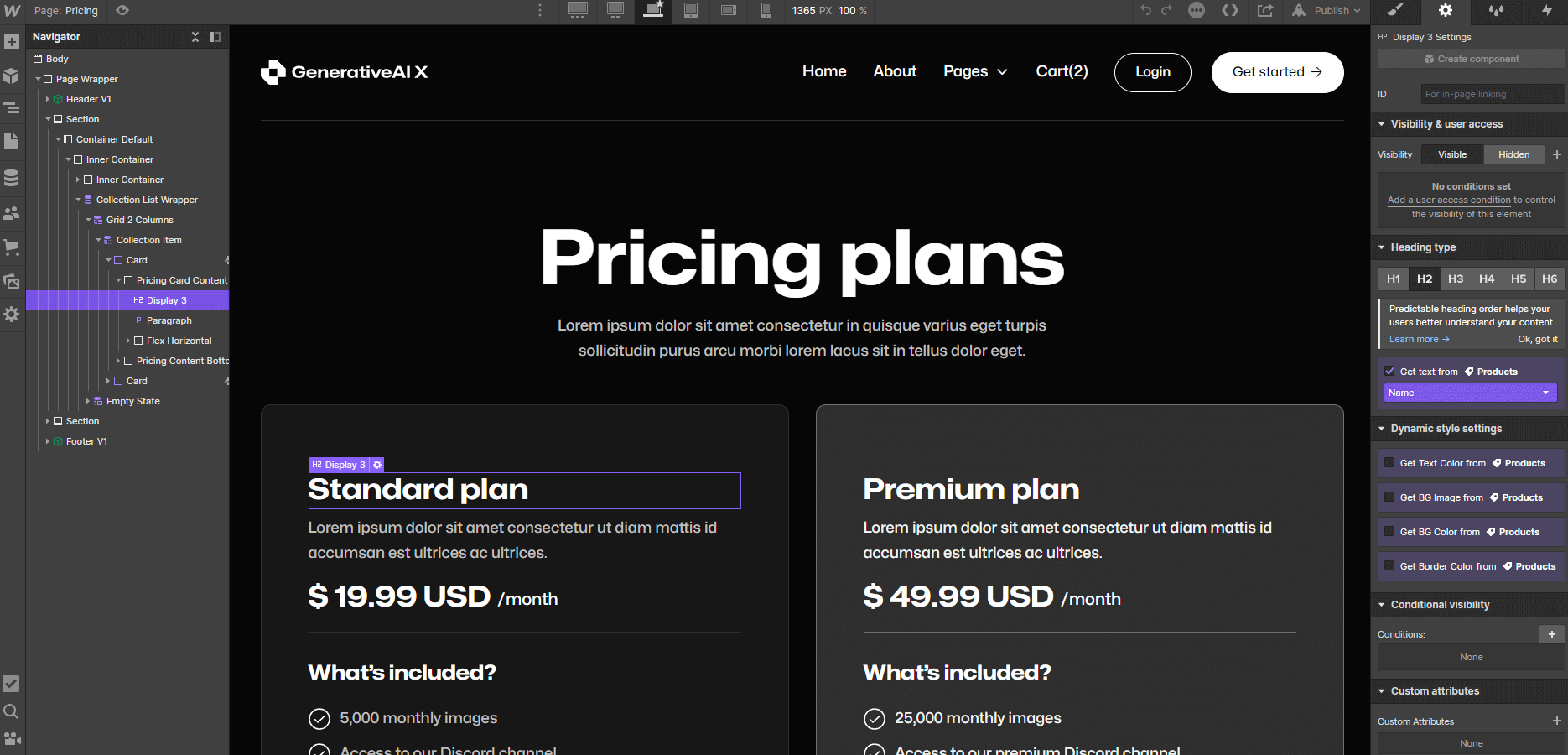 Start Here - GenerativeAI X - Webflow Ecommerce website template