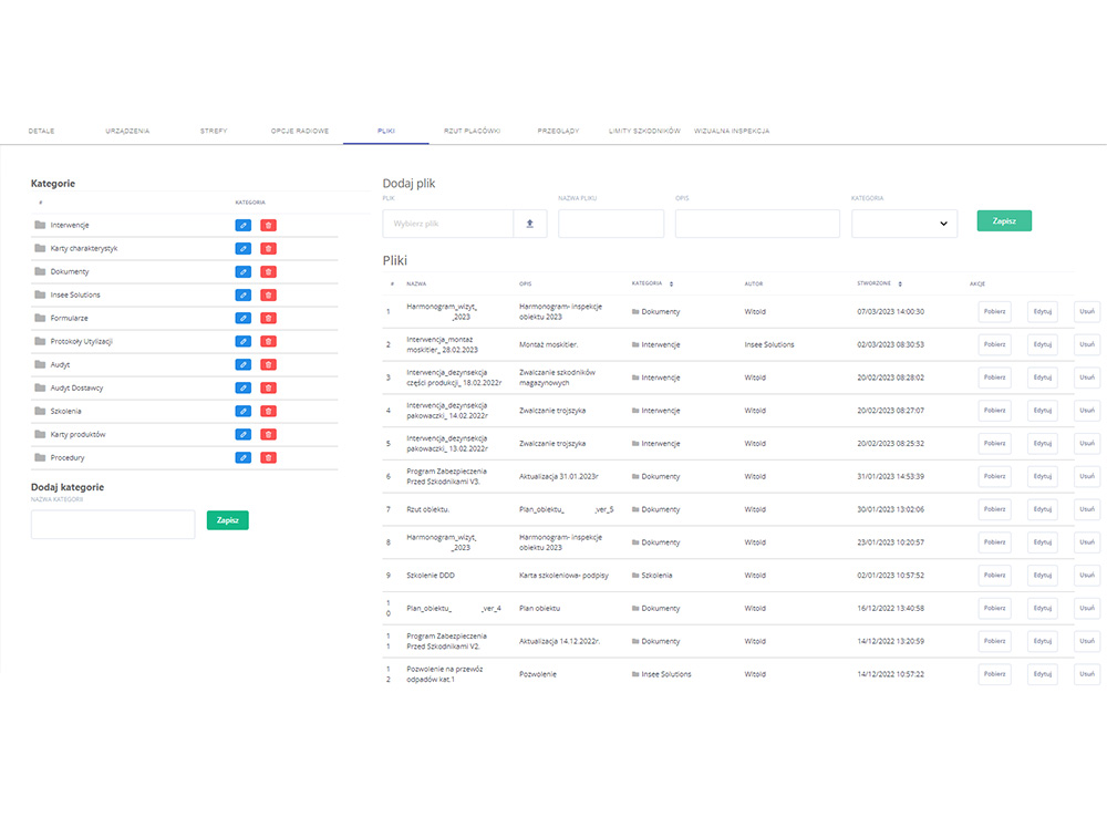 Platforma - Insee Solutions - Platforma do zarządzania DDD