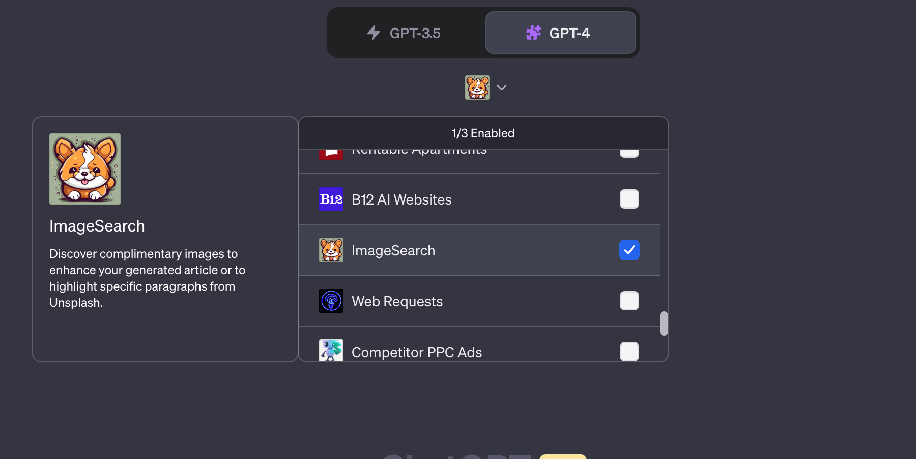 ImageSearch & ChatGPT plugins for Image Generation Like ImageSearch