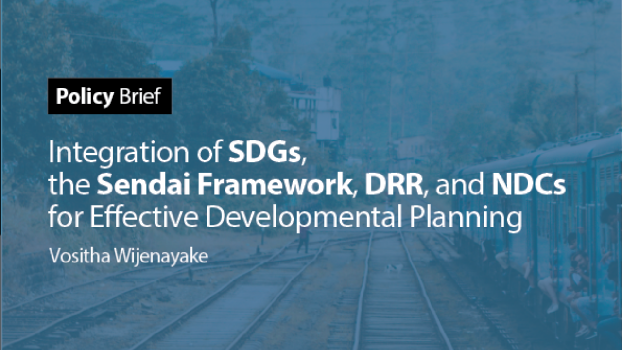 Integration of SDGs, the Sendai Framework, DRR, and NDCs for Effective ...