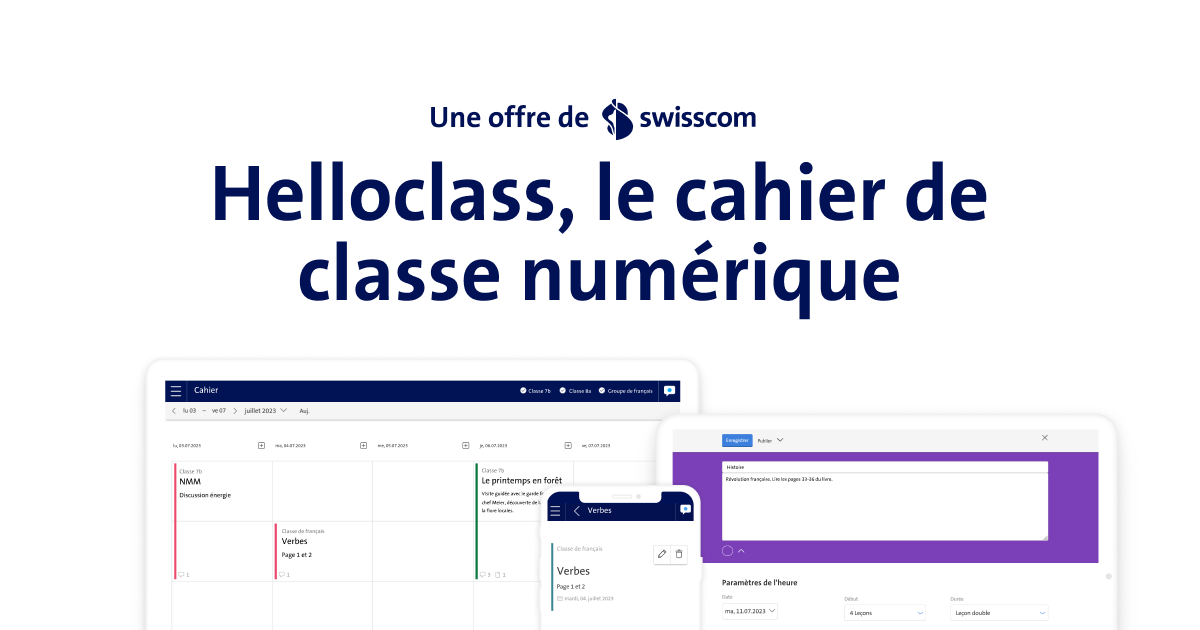 Helloclass, le cahier de classe numérique