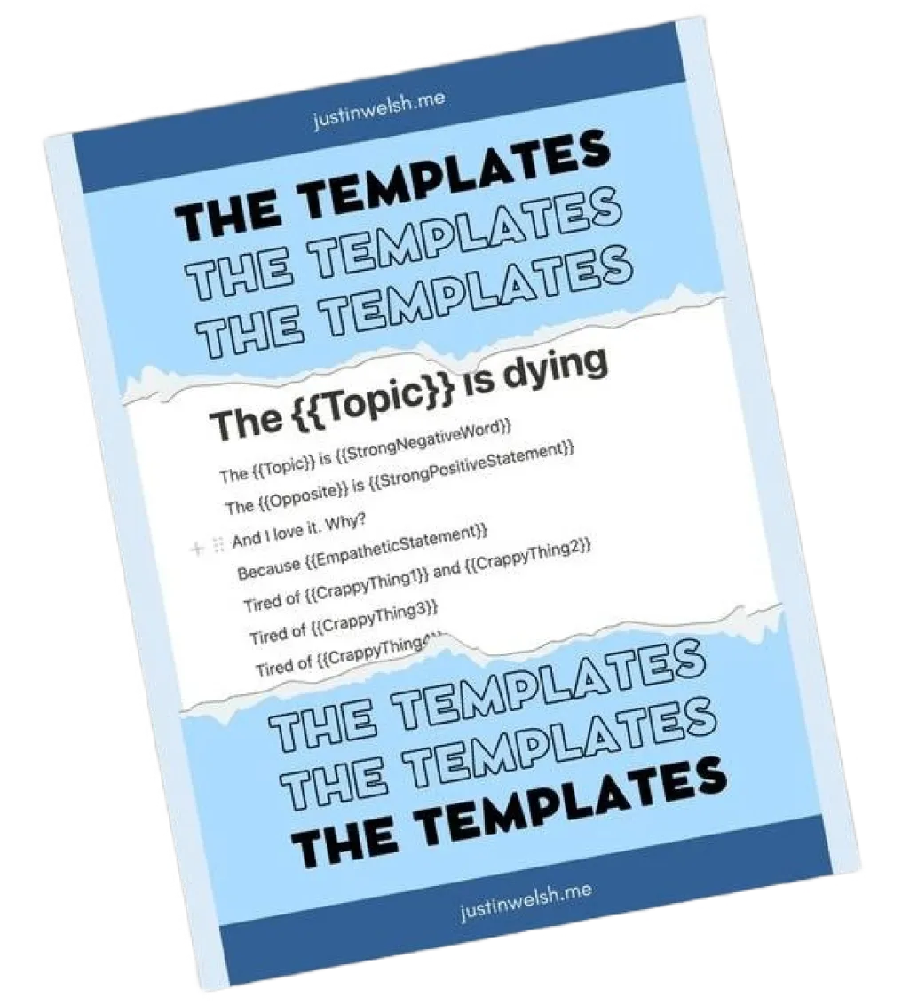 The Monthly Templates | Justin Welsh