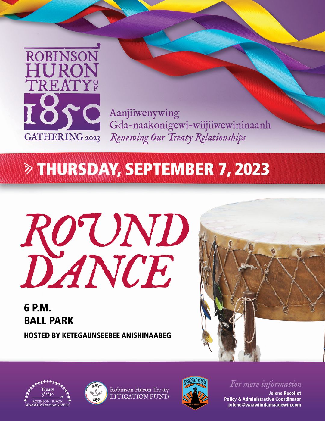 Robinson Huron Treaty of 1850 Gathering 2023