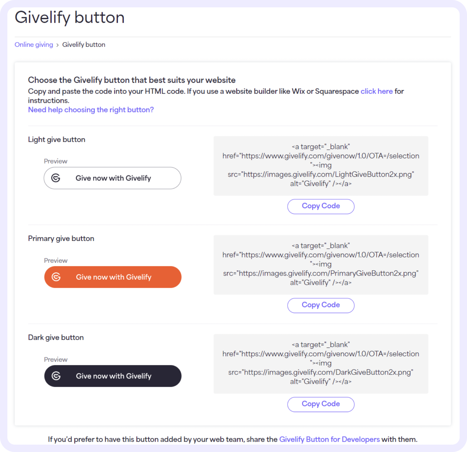 Add a Givelify Button to Your Website