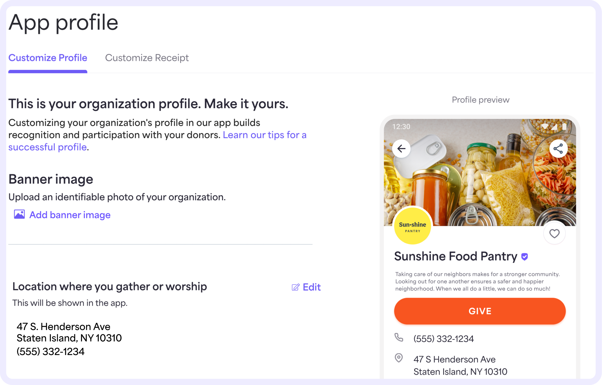 Customize Your Profile