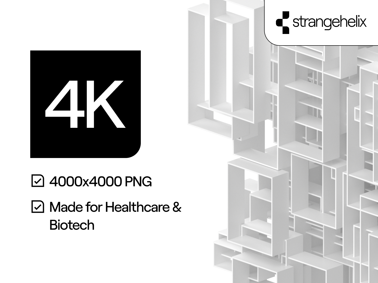 strangehelix.bio | Product | dataflux: 25 Abstract 3D Data/AI ...