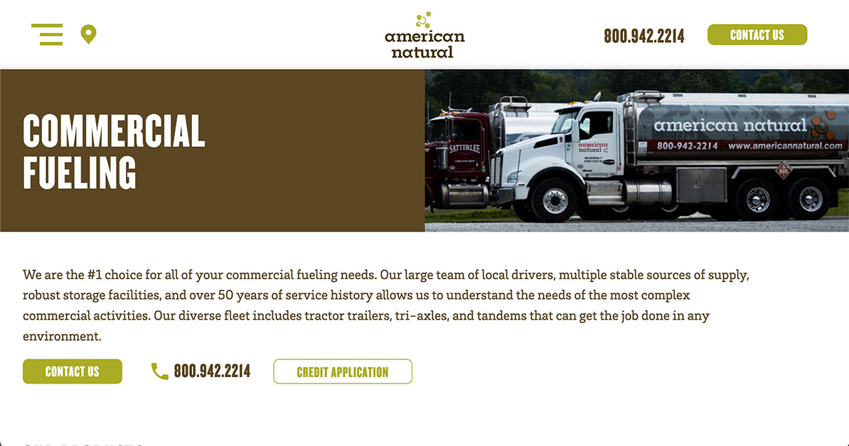 Commercial Fueling | American Natural