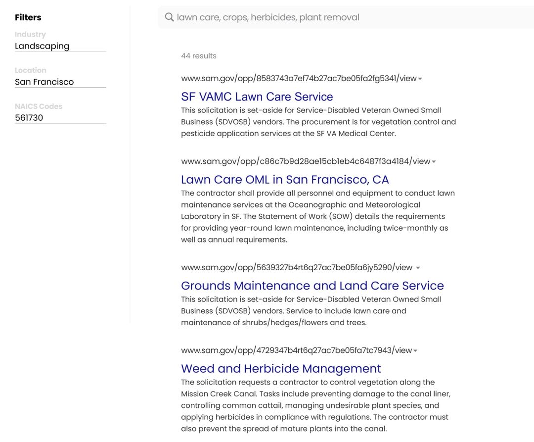 Sweetspot - AI for Government Contracts