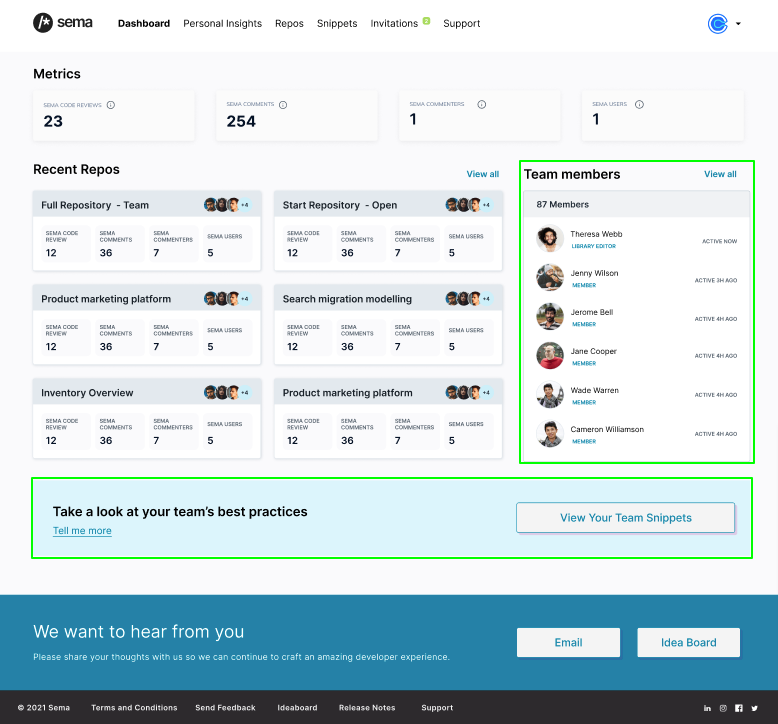 Sneak Peak at Teams | Sema