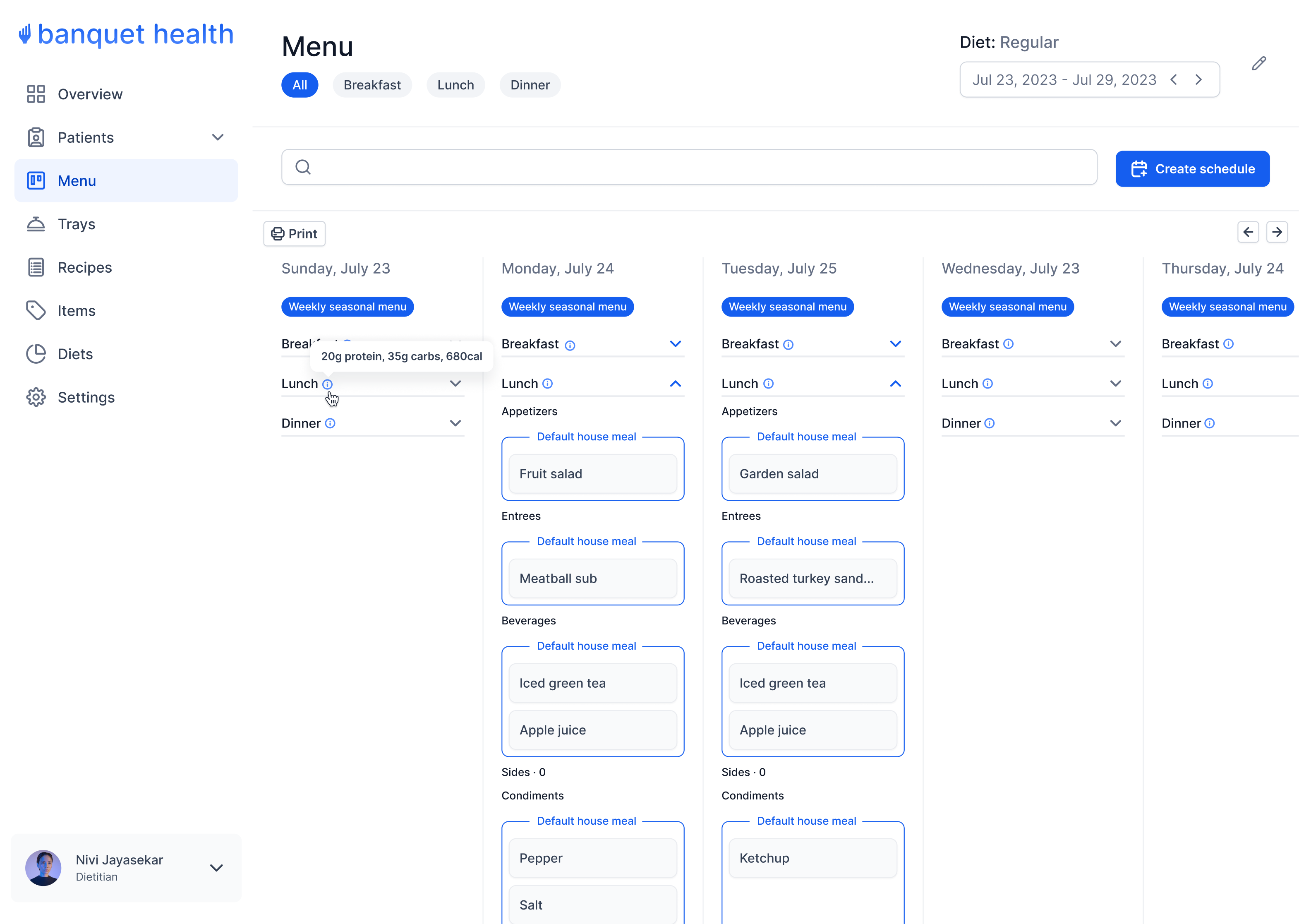 Banquet Health | Comprehensive Healthcare Facility Food Management Software