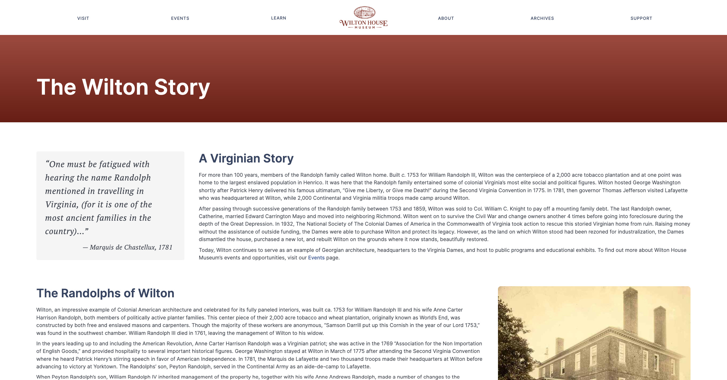 Wilton History | Wilton House Museum