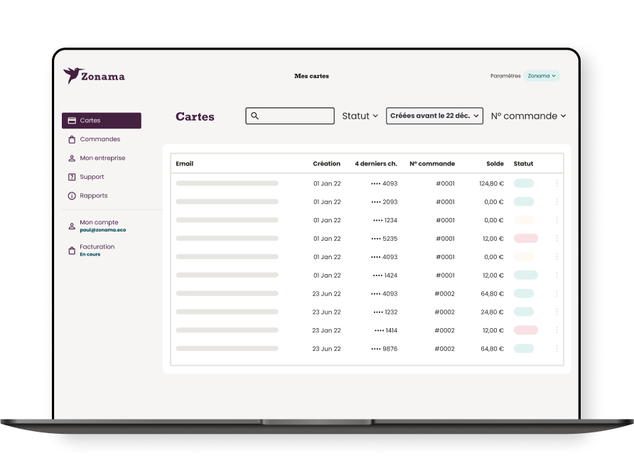 Zonama, la carte cadeau engagée pour vos collaborateurs.