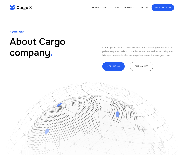 Cargo X - Webflow Ecommerce website template