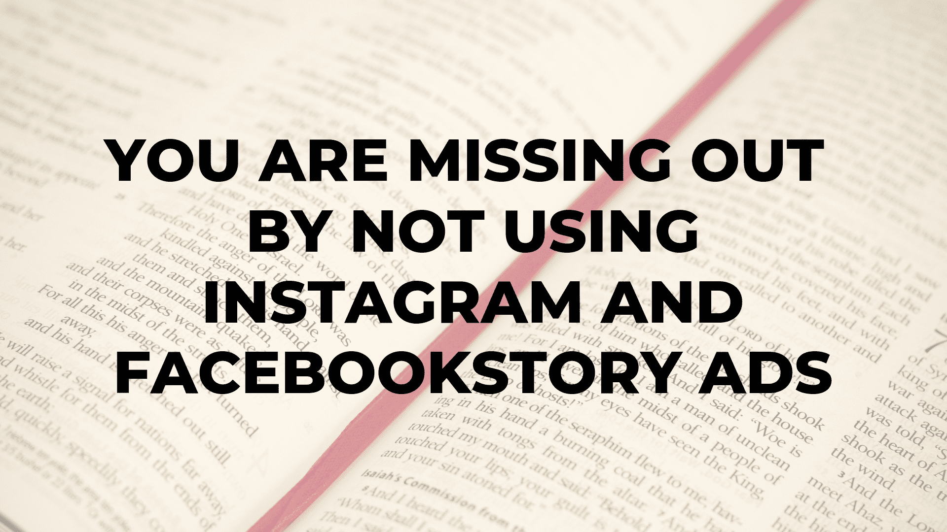 You Are Missing Out by Not Using Instagram and Facebook Story Ads ...