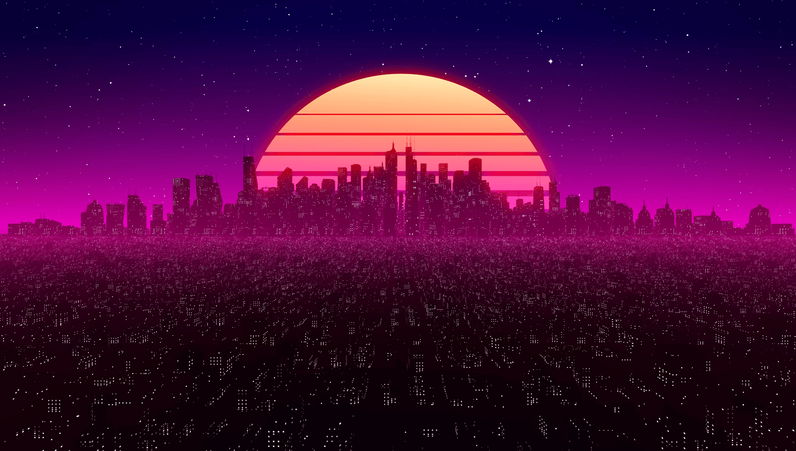 3D Looping Retro Visuals