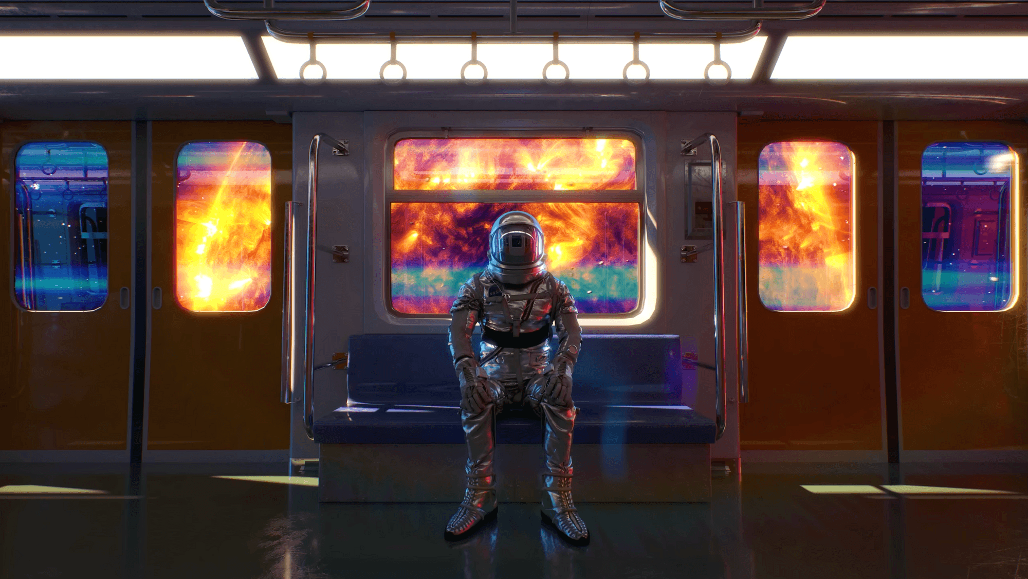 3D Looping Retro Visuals