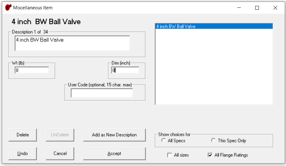 Drawing Valves - SpoolFab Piping Isometrics Drawing Software