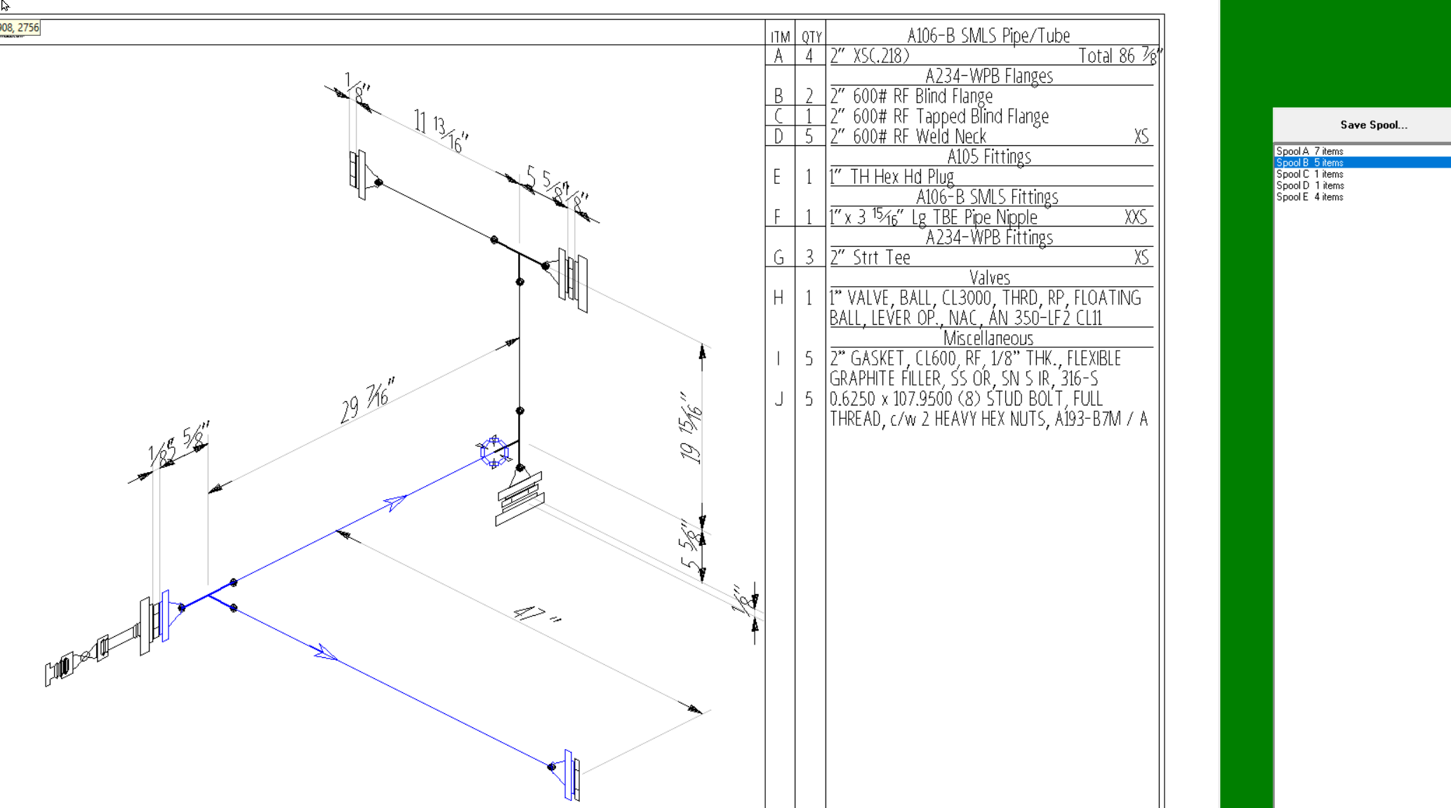 Splitting Into Spools - SpoolFab Piping Isometrics Drawing Software