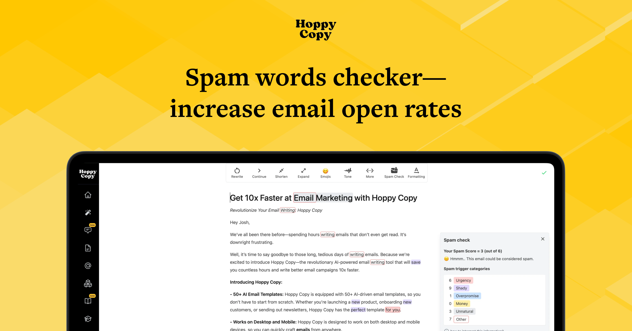 Spam Words Checker | Hoppy Copy