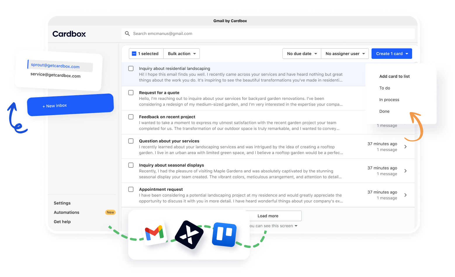 Gmail by Cardbox Power-Up | Trello
