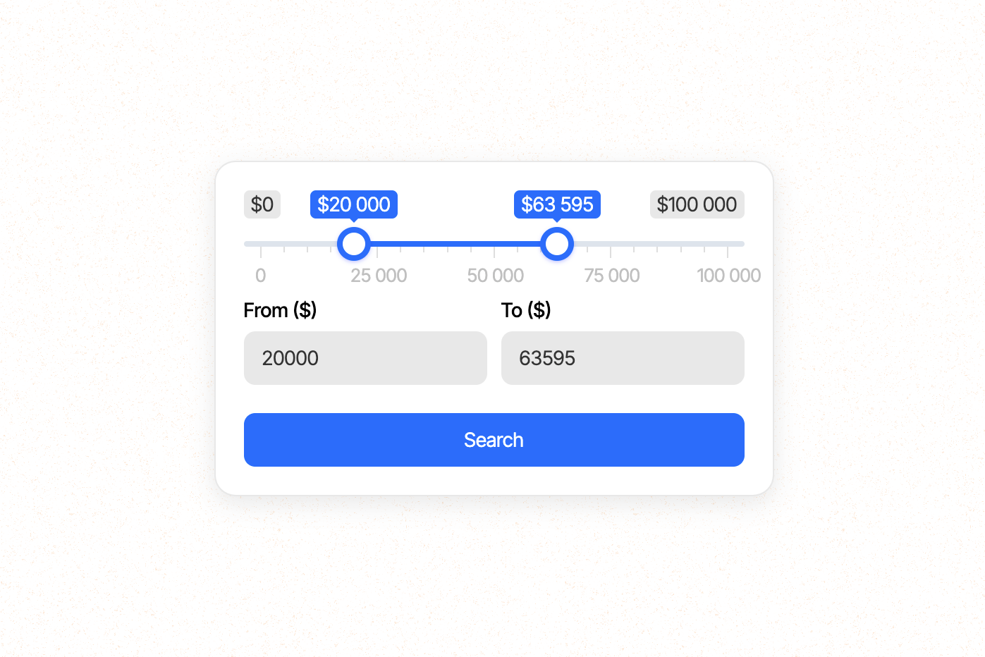 Price Range Slider Input Webflow