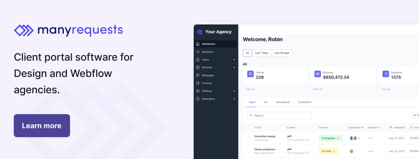Client Portal Software For Agencies - ManyRequests