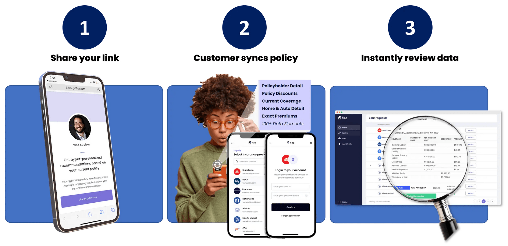 Fize - Instant access to insurance policy data