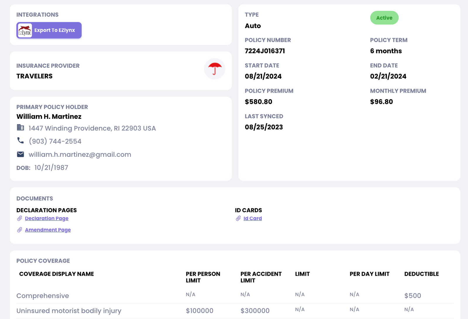 Fize - Instant access to insurance policy data