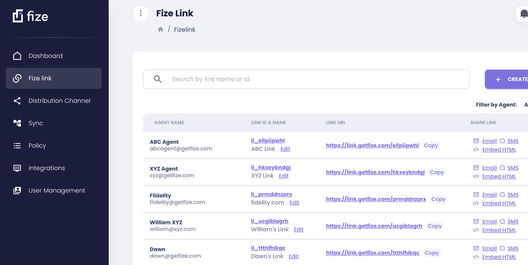 Fize - Instant access to insurance policy data