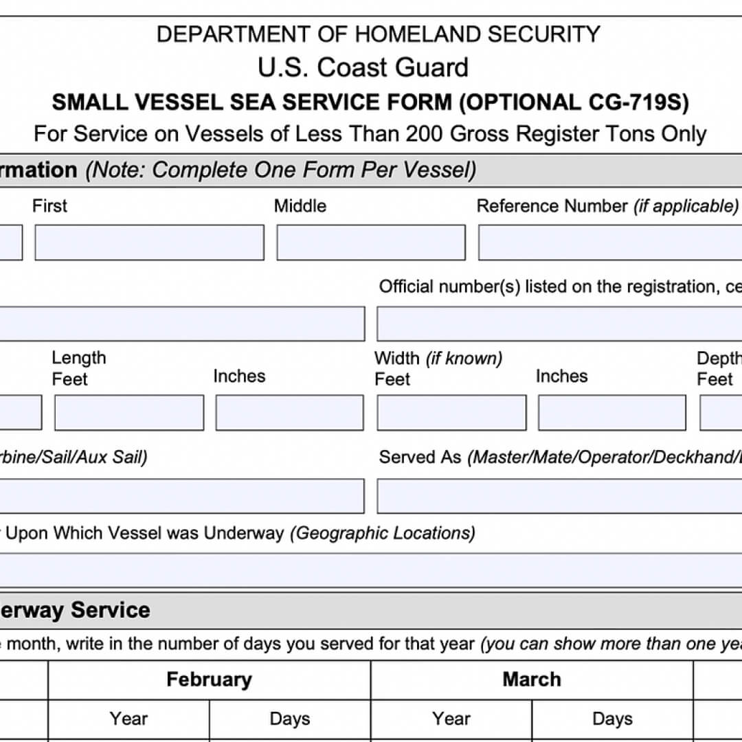 Guide to Filling Out the CG-719S Form Correctly