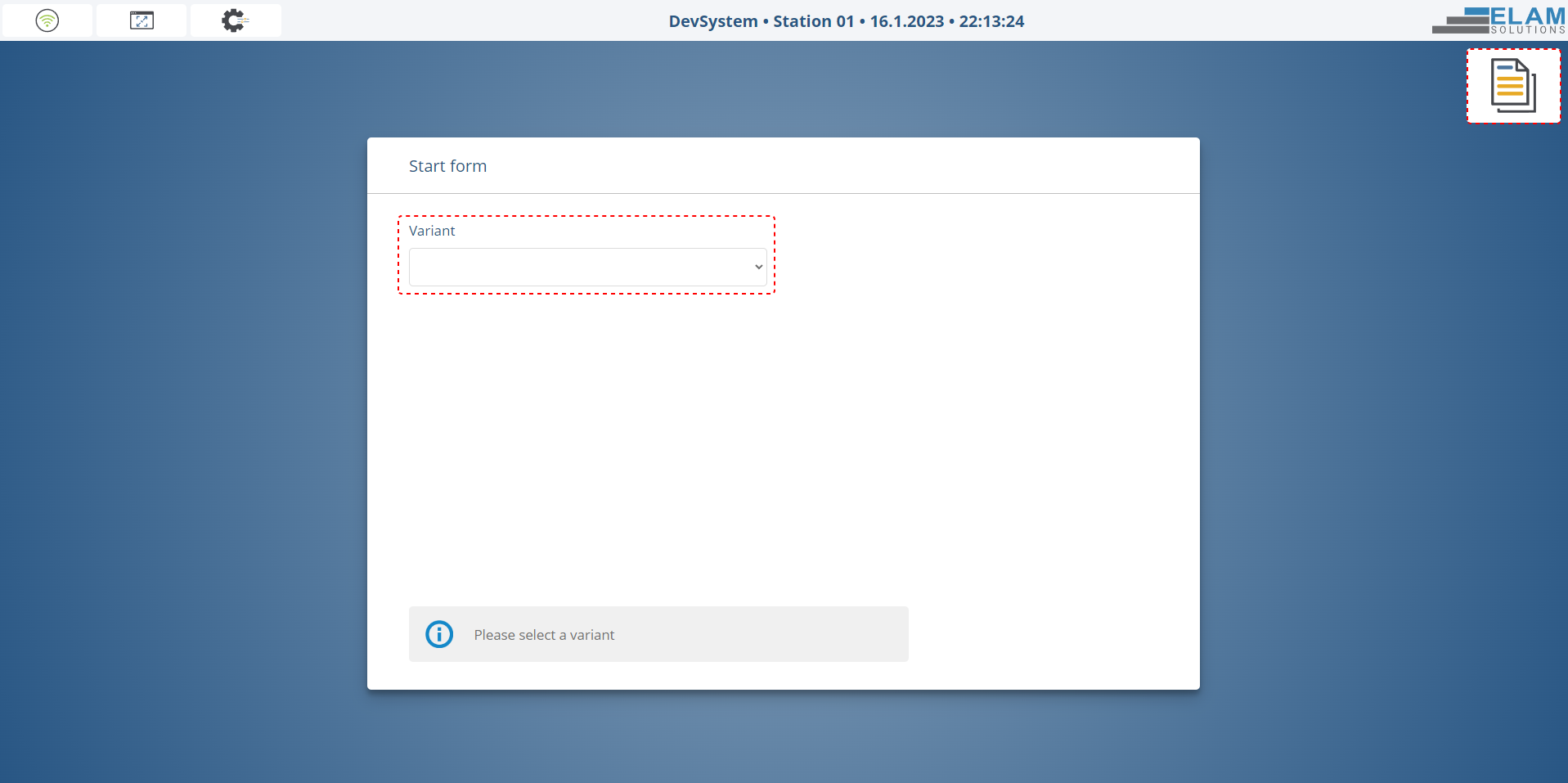 Start flowchart - ELAM Solutions