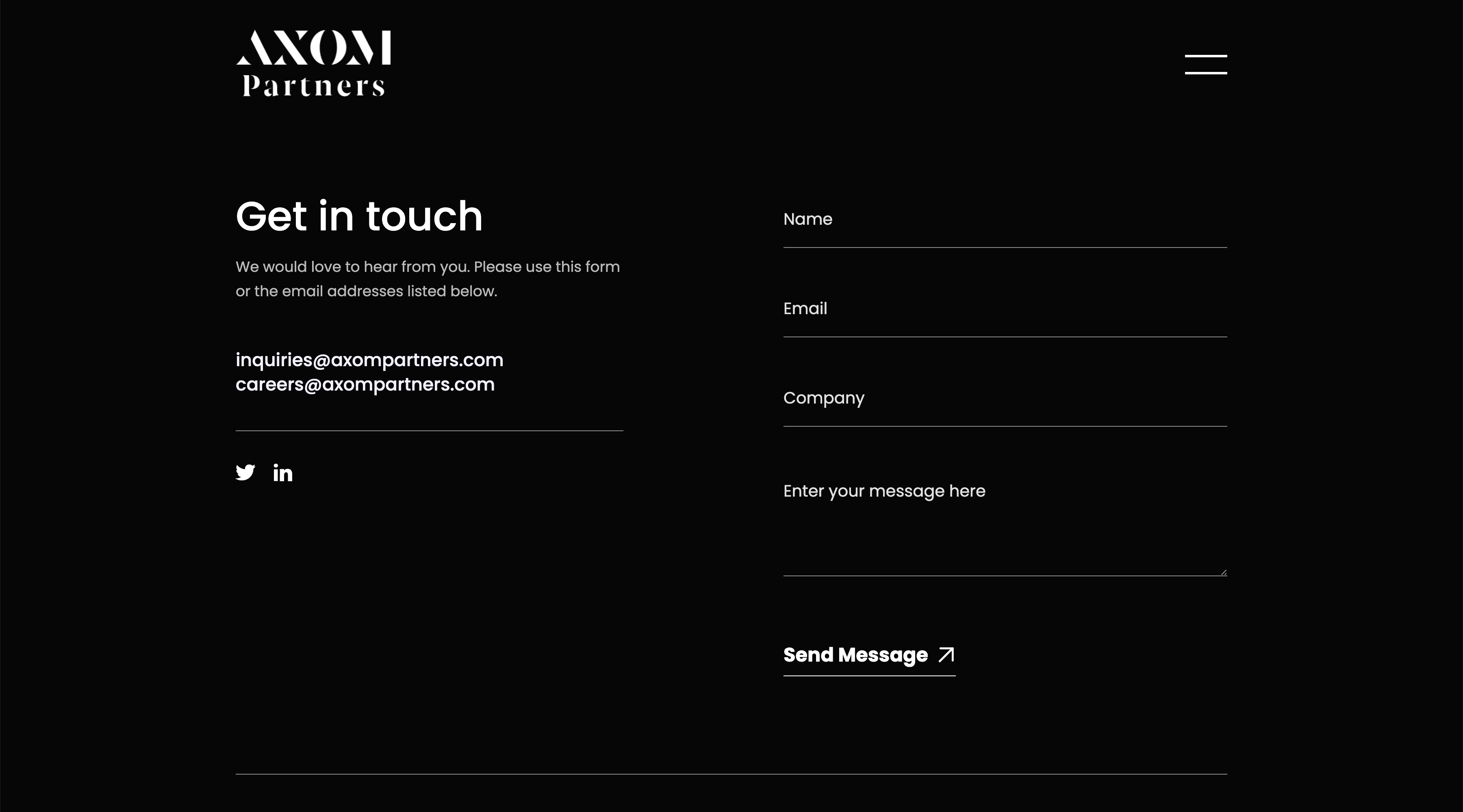 Contact - AXOM Partners