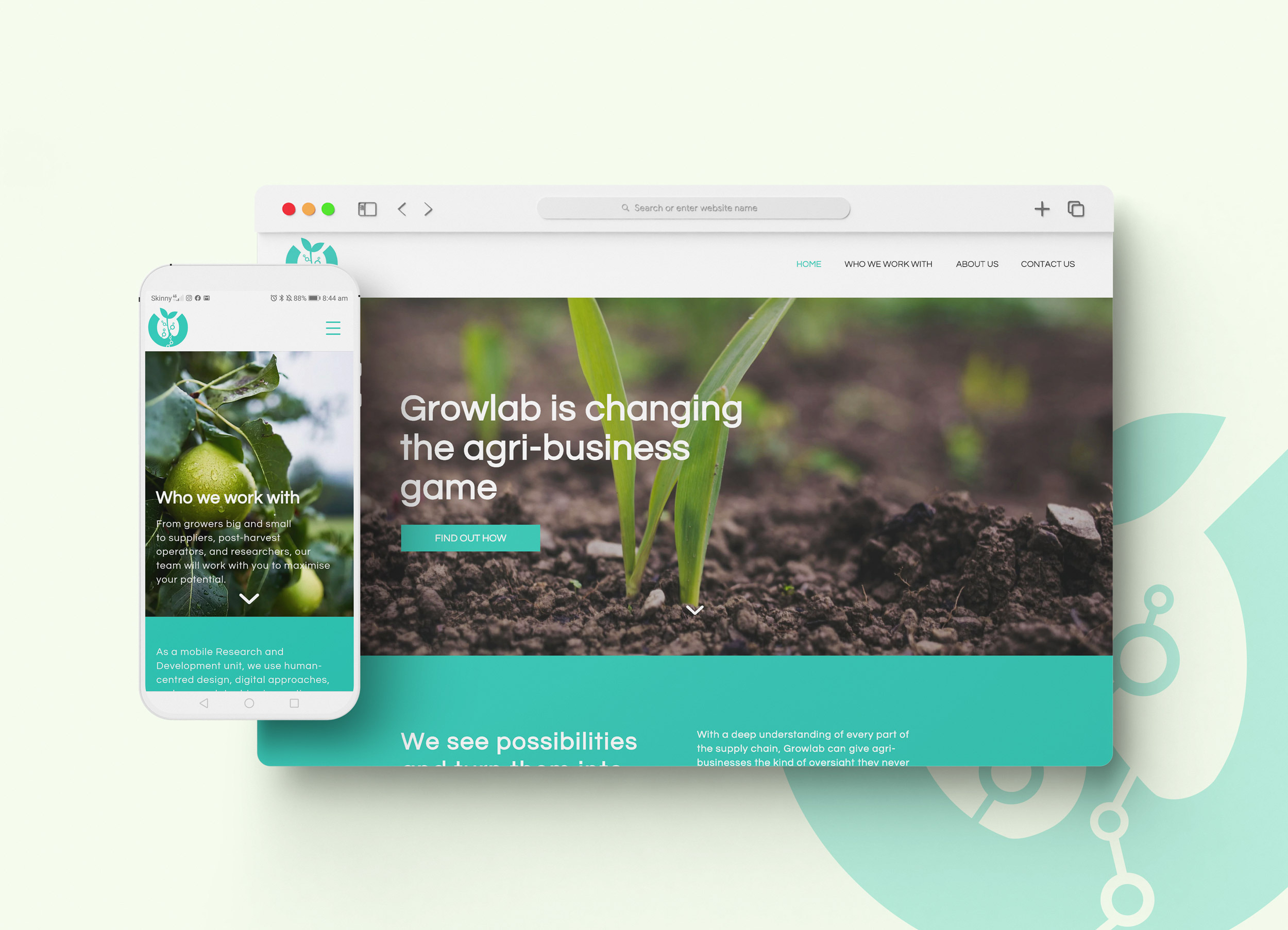 Agri-tech brand | dollop | websites, branding and illustration