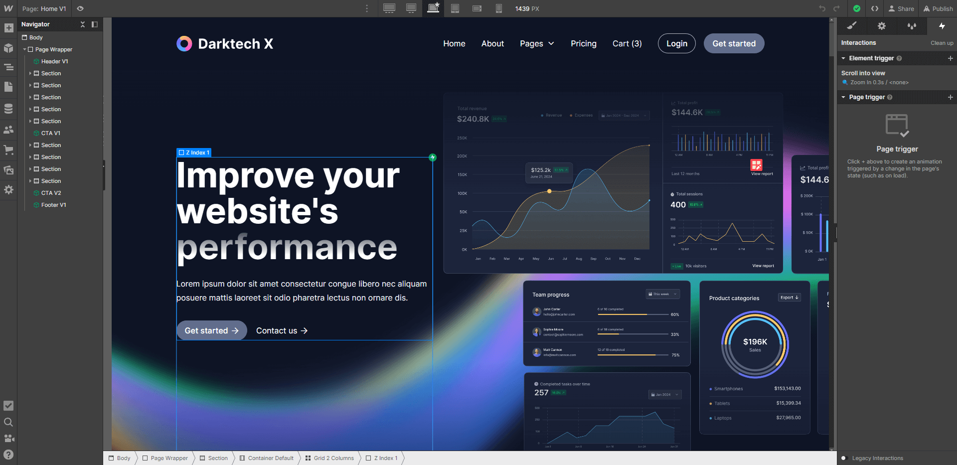 Start Here - Darktech X - Webflow Ecommerce website template